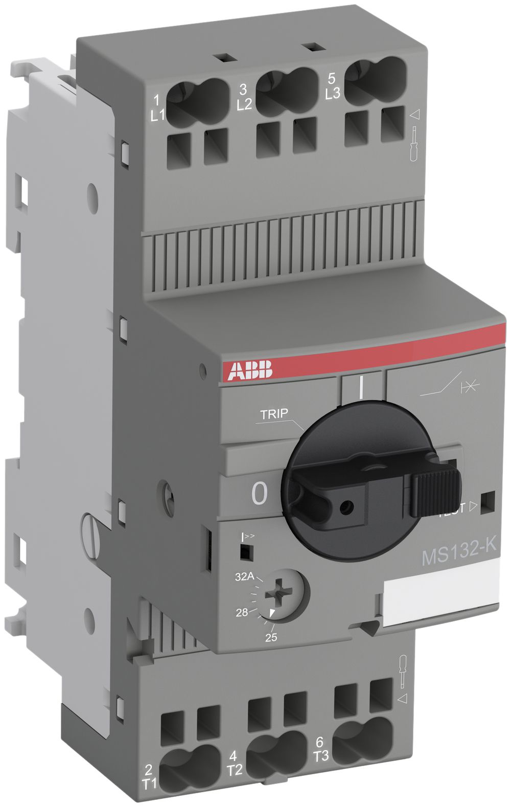 Motorschutzschalter ABB MS132, 2.2kW AC-3, 4…6.3A, Push-In-Anschluss - Elektrogrosshandel