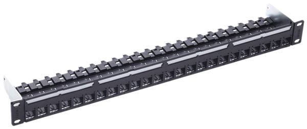 Rangierfeld 19" R&M PC 1HE leer 24×RJ45 C6A/s-schwarz - Elektrogrosshandel