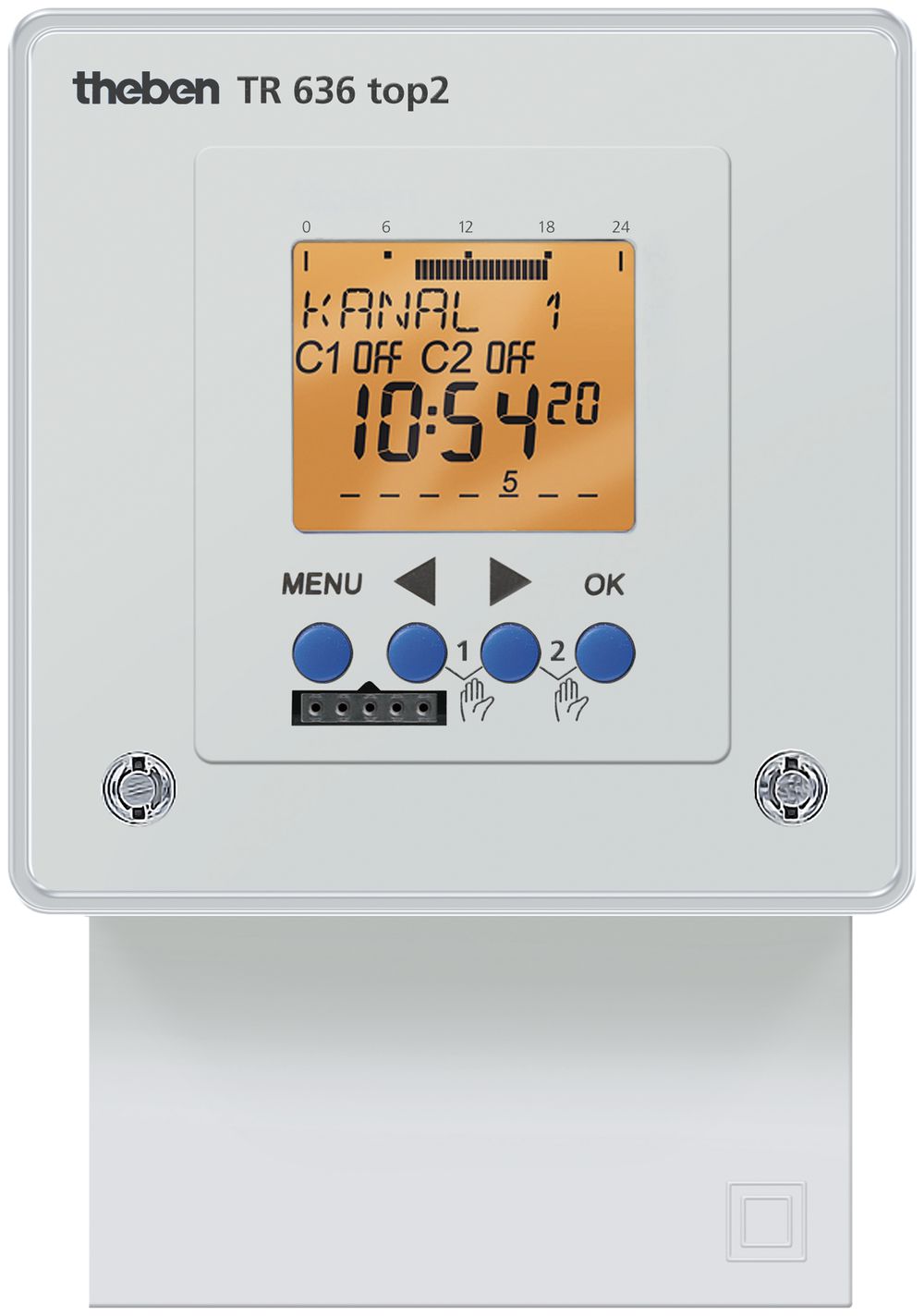 AP-Schaltuhr digital Theben, 2-Kanal TR 636 - Elektrogrosshandel