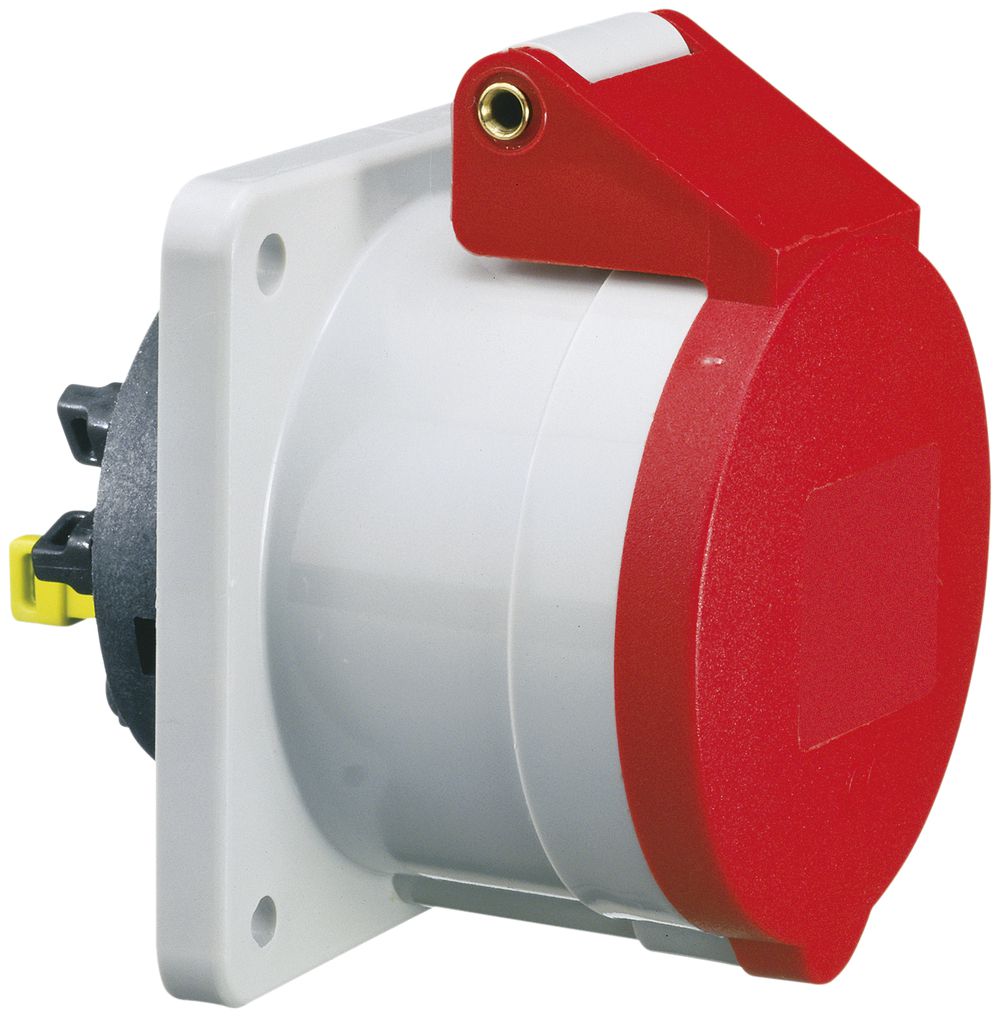 EB-Steckdose CEE Bals 5P 32A 400V 6h rot IP44 vernickelt QC ger ...