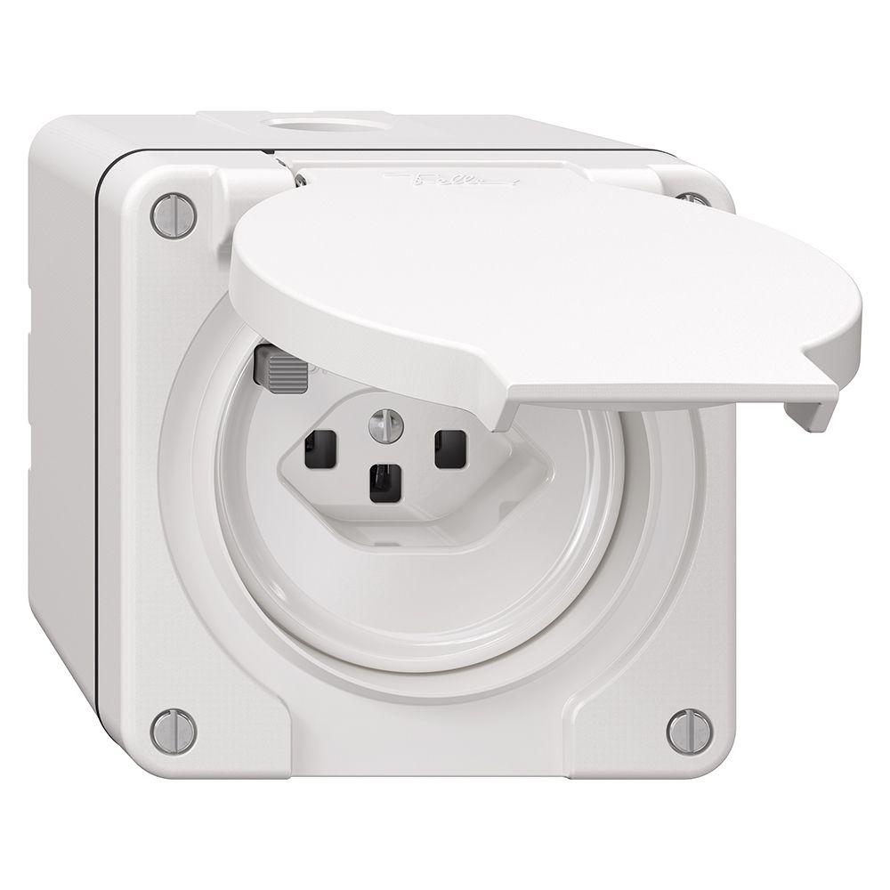 NAP-FI-Steckdose NEVO, 30mA, Typ 23, mit Anschlussklemmen, weiss ...
