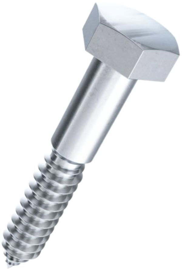 Holzschraube 6-kant 6×50mm DIN 571, gefräst, verzinkt blau - Elektrogrosshandel