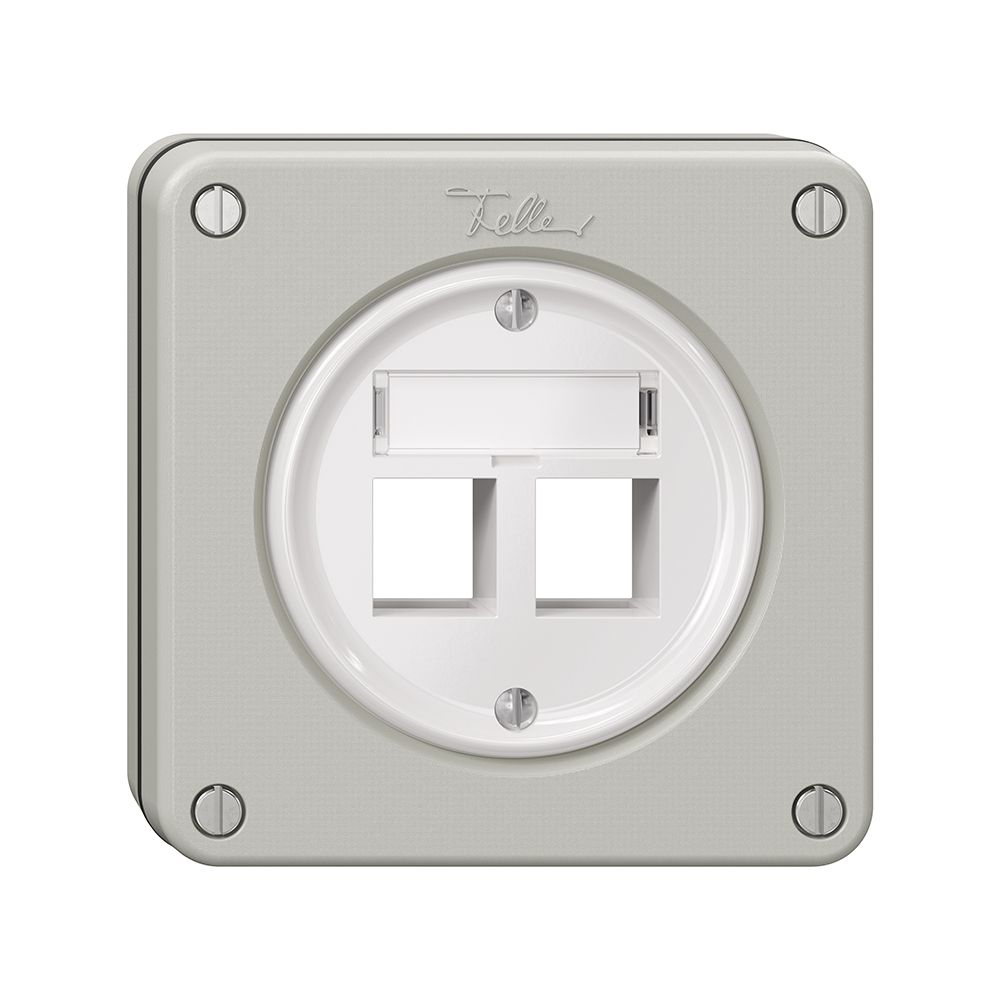 NUPU-Montageset Feller Keystone, für gerade Steckrichtung, zweifach ...