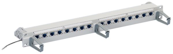 Rangierfeld 19" R&M 1HE Rack 16×RJ45/s freenet Kat.6 grau ...