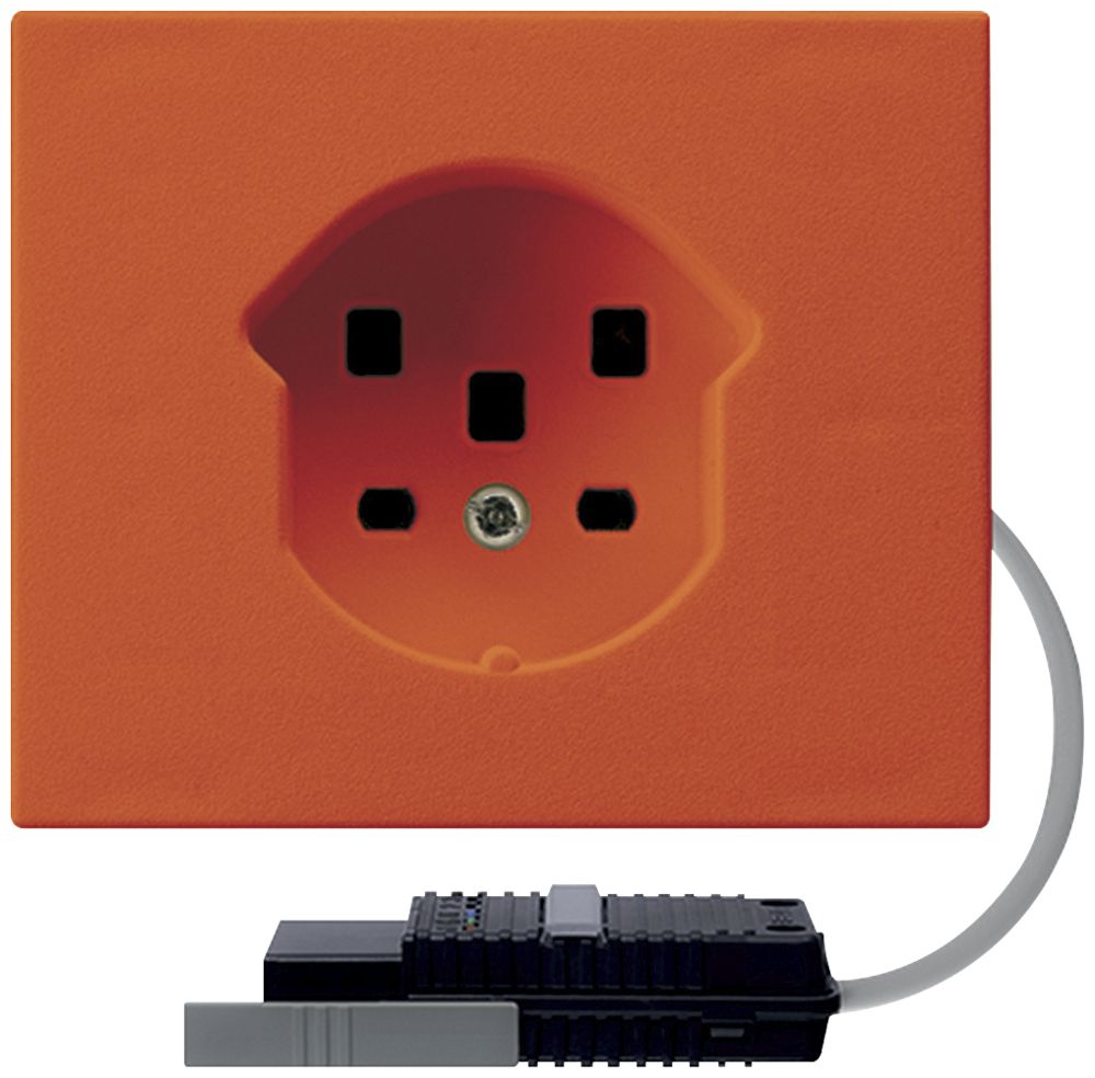 EB-Steckdose T25 FLF orange mit RK-Adapter 5P - Elektrogrosshandel