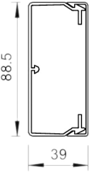 Installationskanal Bettermann WDK 90×40×2000mm PVC reinweiss ...