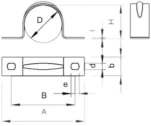 Bride Bettermann 2-lappig 60mm verzinkt - Elektrogrosshandel