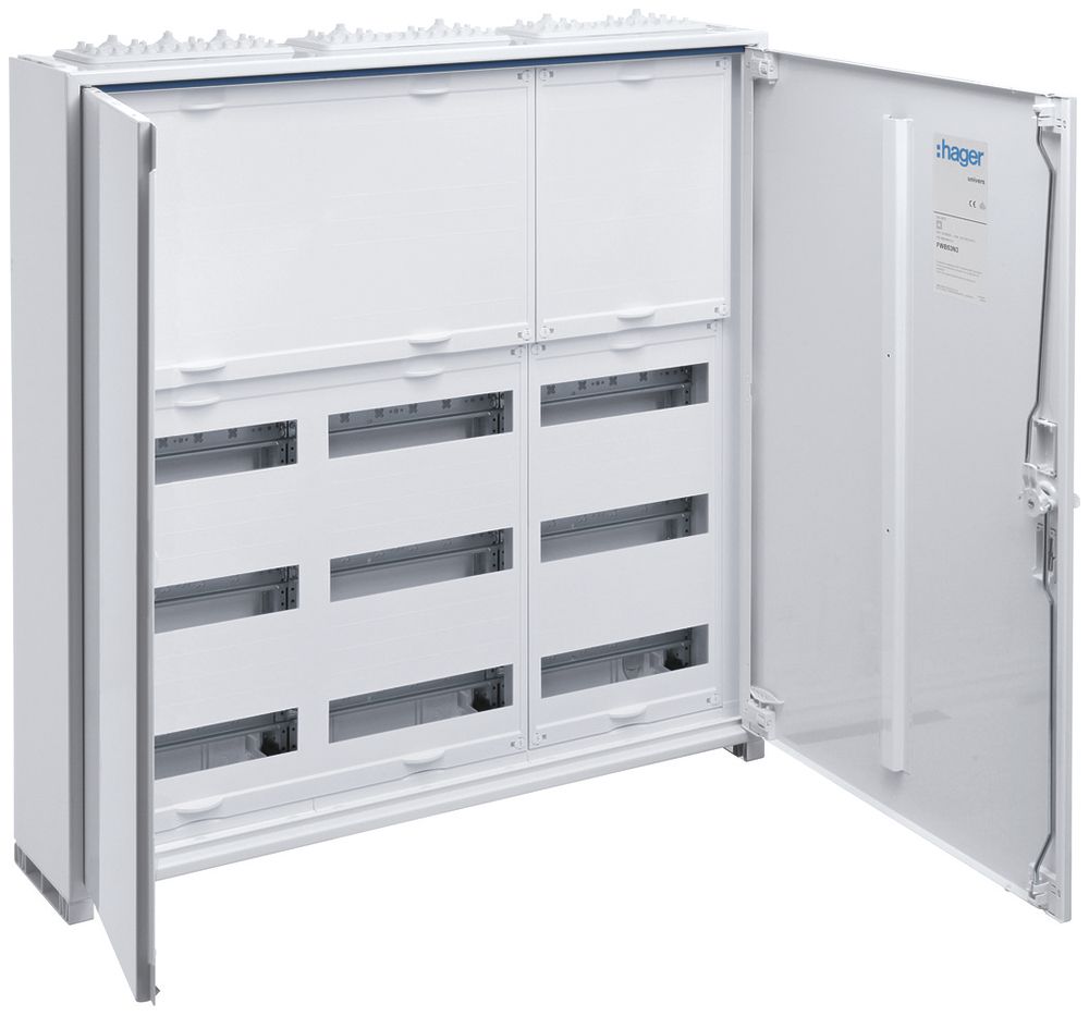 AP-Verteiler Hager univers 5-reihig 106TE Tür IP44 800×800×160mm ...