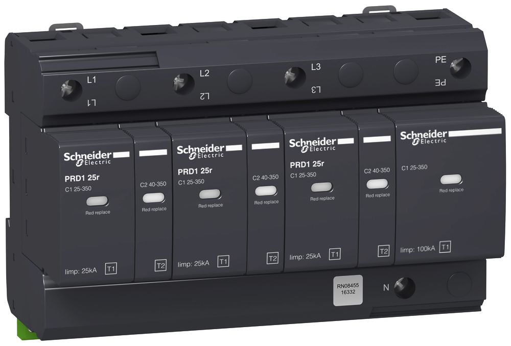 Kombiableiter Schneider Electric Acti9 PRD1 25R 3P+N Typ 1+2 ...