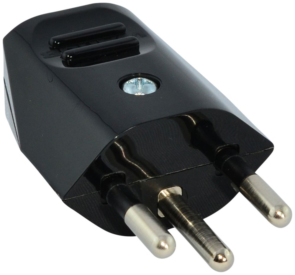 Stecker Warob T12 schwarz - Elektrogrosshandel
