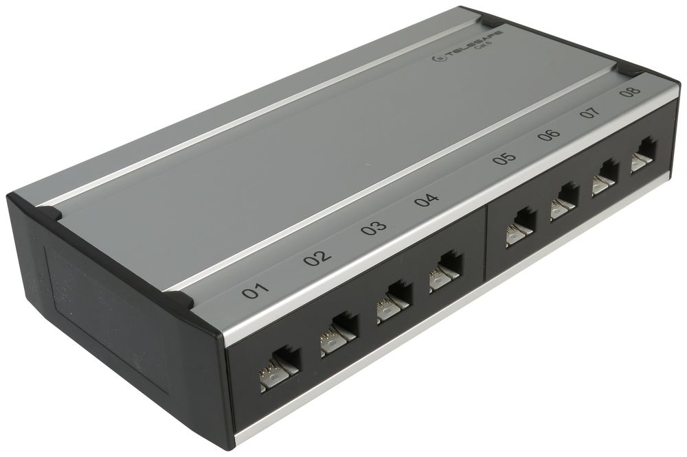 Patchbox Telesafe Mini 8×RJ45/u Kat.6 LSA 165×33×89mm Aluminium ...
