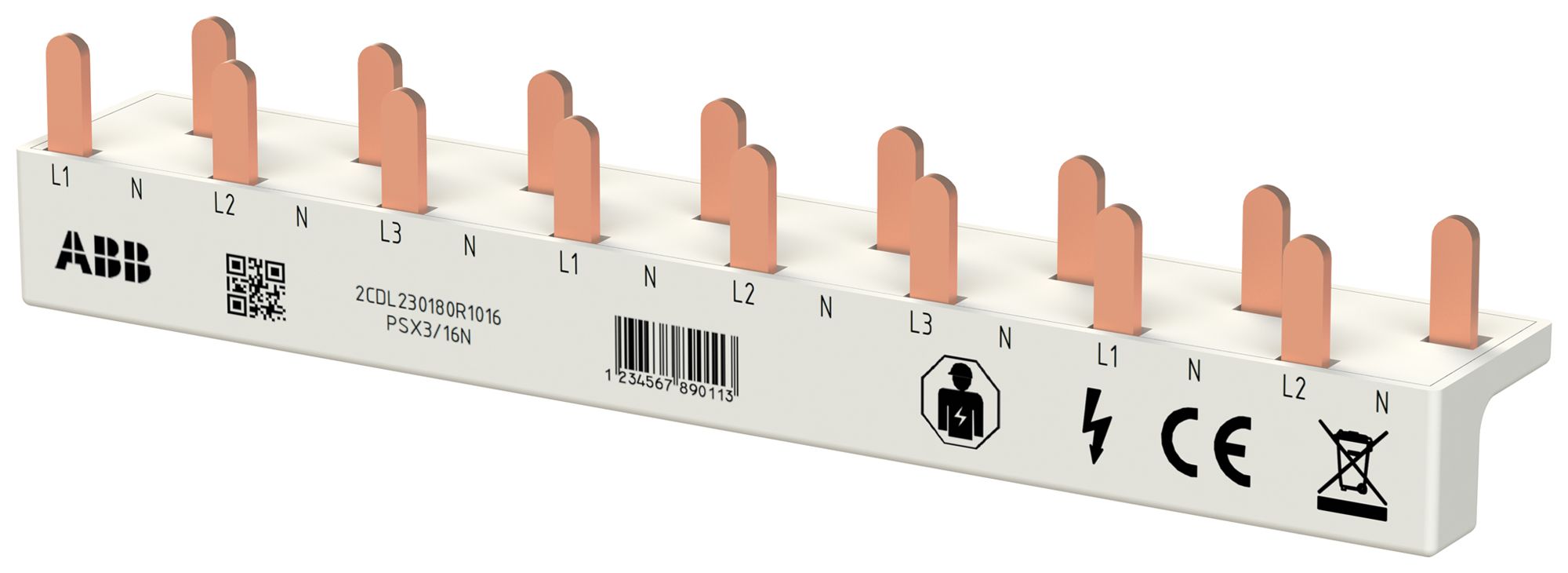 Phasenschiene ABB FlexLine 3LN 10mm² 63A 142.9mm - Elektrogrosshandel