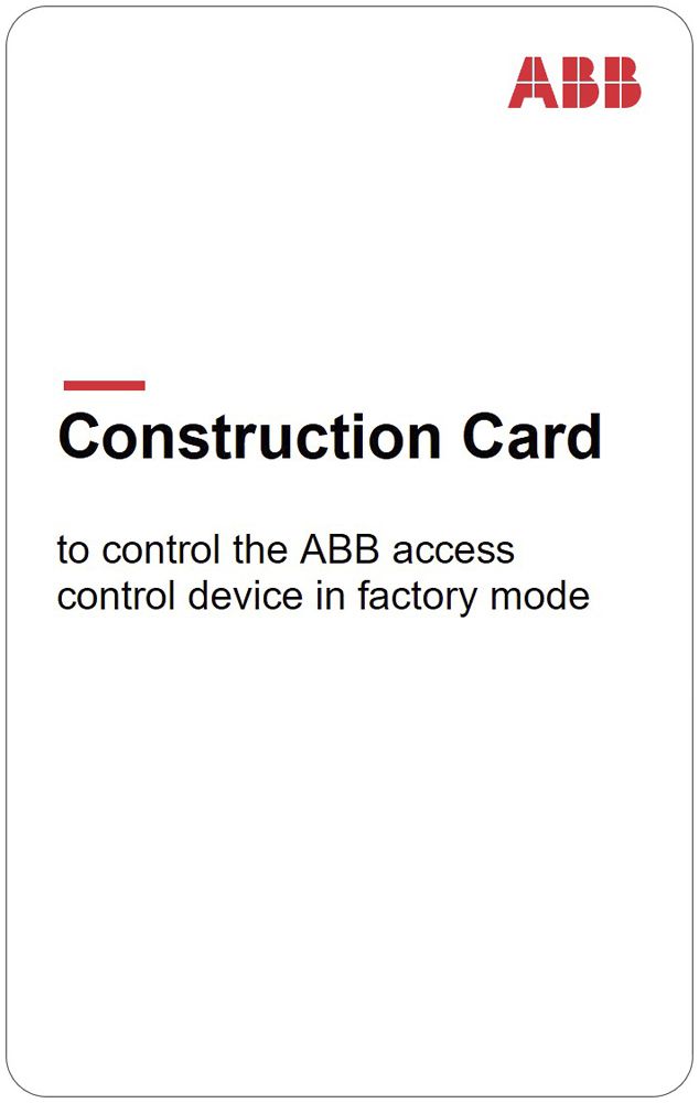 Transponder-Karte ABB-AccessControl "Construction Card ...