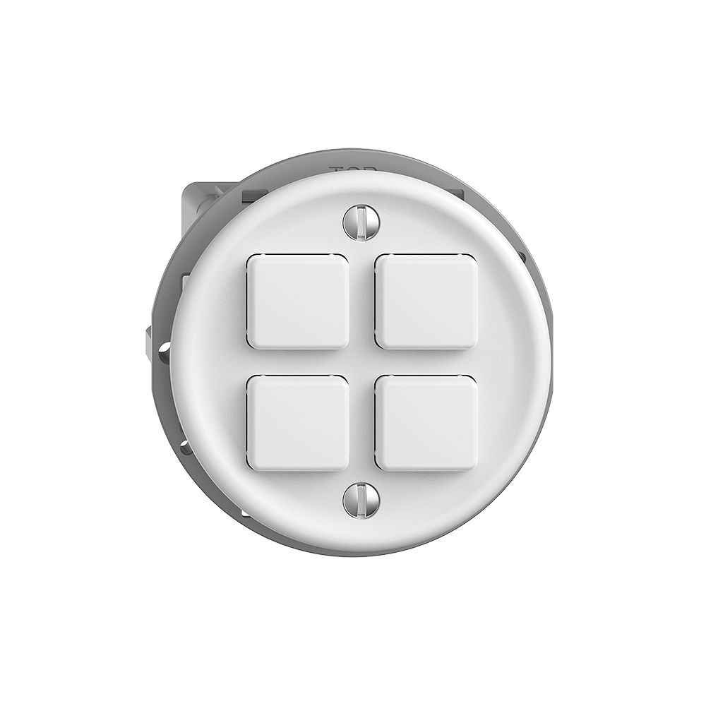 UP-Taster KNX STANDARDdue 4×mit LED RGB, mit Temperaturfühler, weiss ...