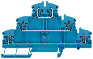 Mehrstock-Reihenklemme Weidmüller ZDLD 2N Zugfeder 2.5mm² 3 Etagen blau ...