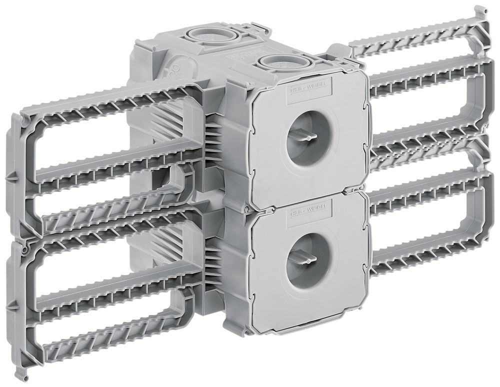 UP-Einlasskasten HSB, Fixierflügel, 77×125×90mm, M20/25/32, GDP650°C ...