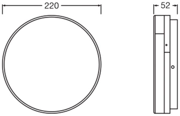 LED-Anbauleuchte LEDVANCE SF DISC 14W 1680lm 3000…4000K IP54 Ø220mm ...