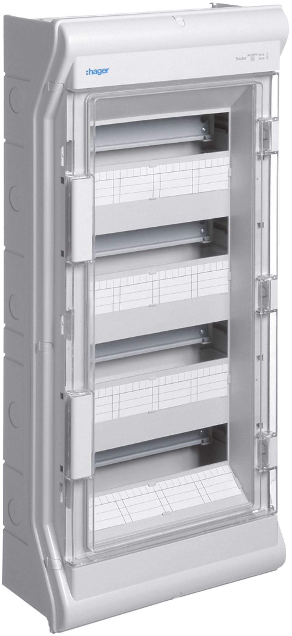 AP-Kleinverteiler Hager vector 4-reihig 48TE IP54/IP65 310×677×151mm ...