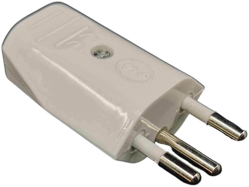 Stecker Typ 12 ELBRO 230V 10A Ø9.5mm weiss - Elektrogrosshandel