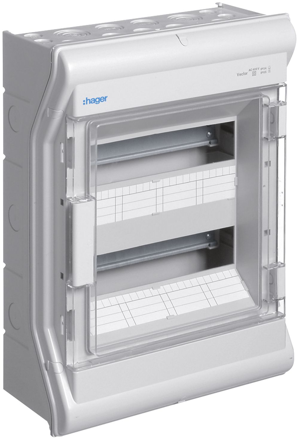 AP-Verteiler Hager vector 2-reihig 24TE IP54/IP65 310×427×151mm ...