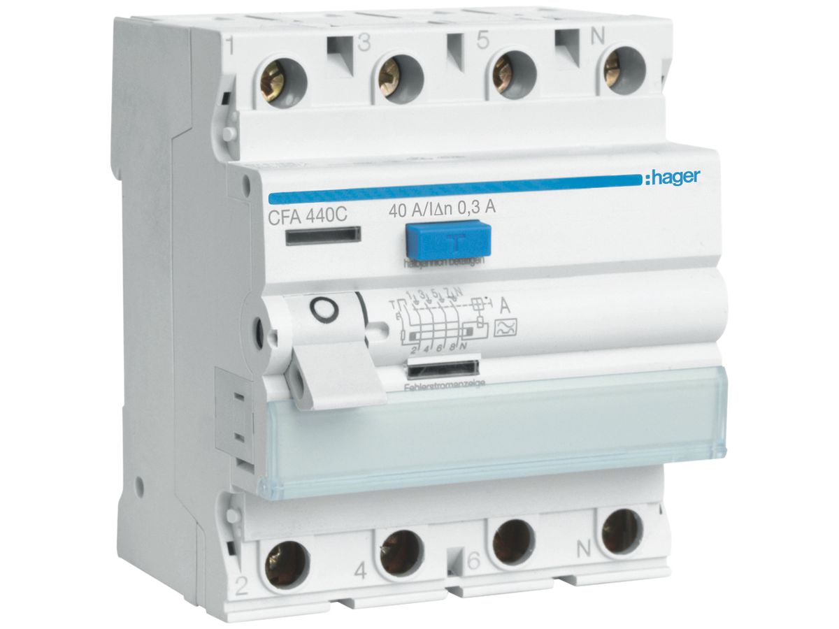 FI-Schalter Hager 40A 300mA 3LN - Elektrogrosshandel