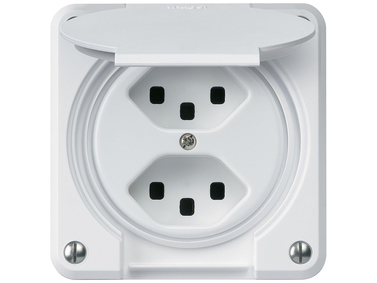 UP-Steckdose robusto 2×Typ 23 weiss für Kombination - Elektrogrosshandel