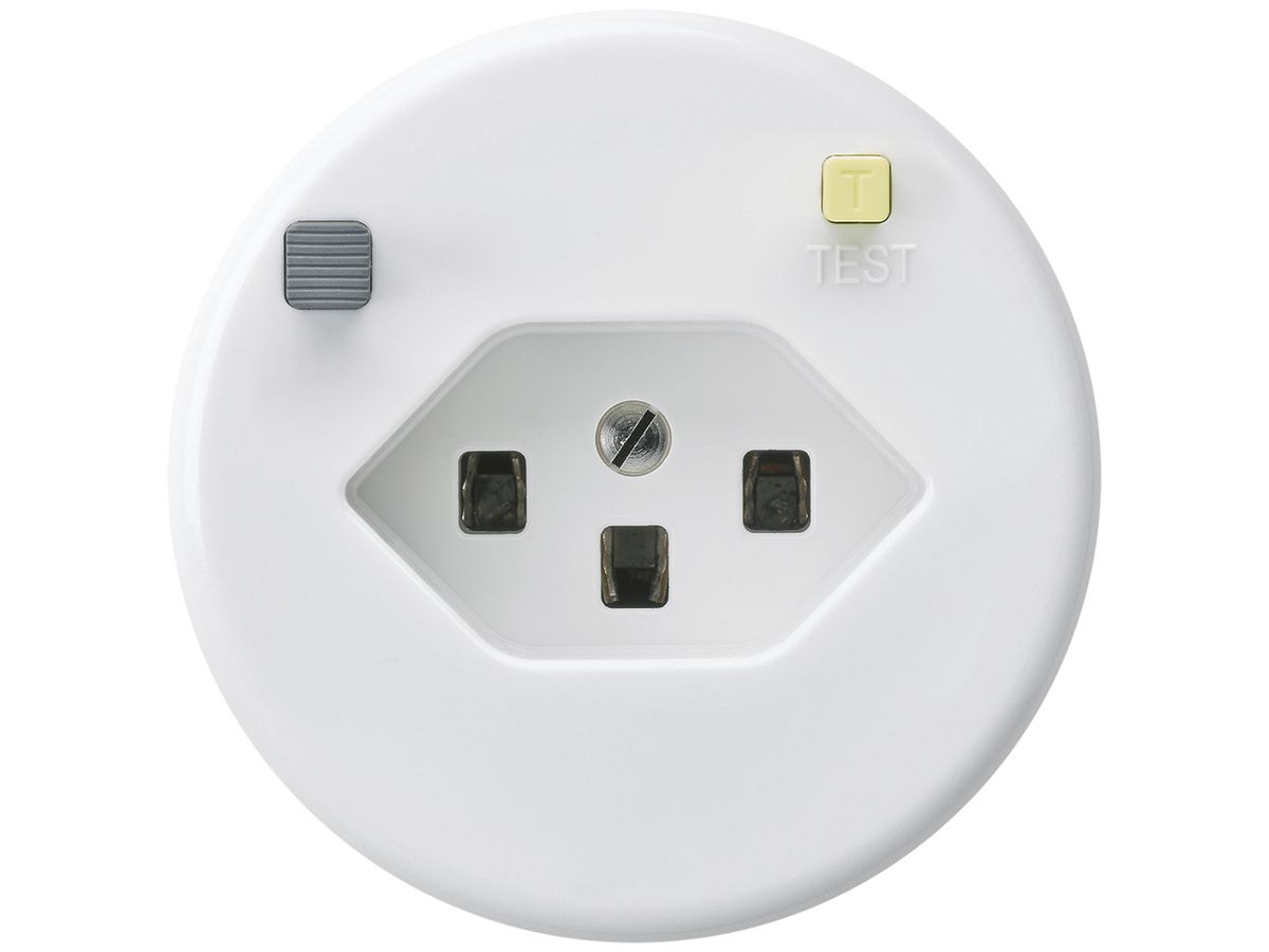 Steckdose basico A T23 FI 30mA weiss - Elektrogrosshandel