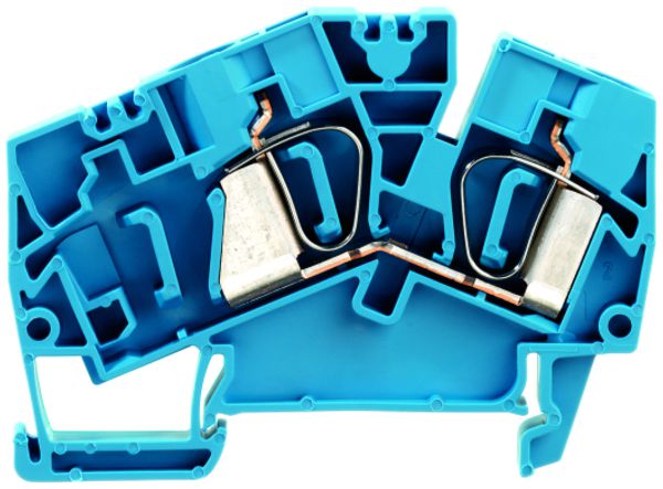 Durchgangs-Reihenklemme Weidmüller ZDU 6-2/2AN Zugfeder 6mm² TS35 blau ...